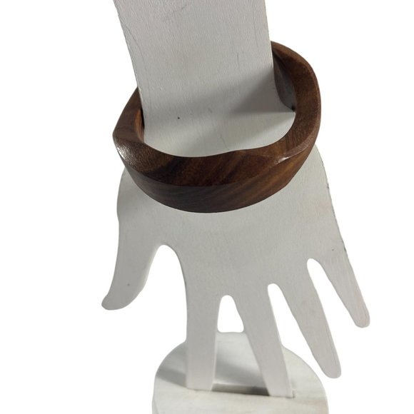 Unbranded | Jewelry | Wooden Asymmetrical Bangle Unbranded Dark Brown ...